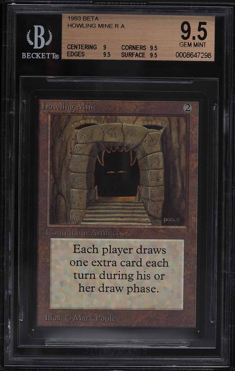 1993 Magic The Gathering MTG Beta Rare Howling Mine BGS 9.5 GEM MINT on ...