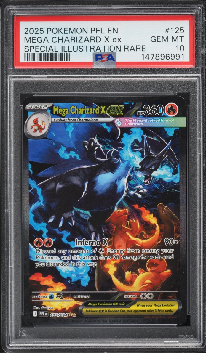 2025 Pokemon Mega Evolution Phantasmal Flames SIR Mega Charizard X EX ...