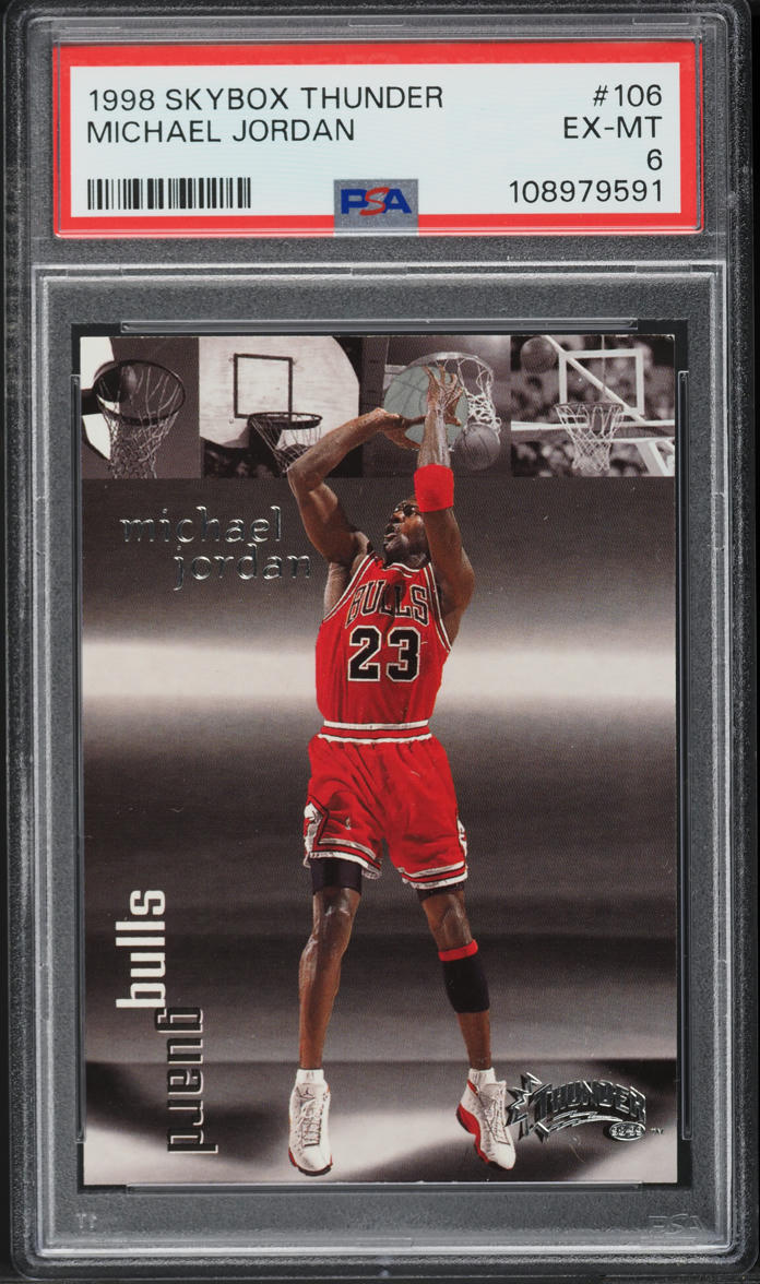 1998 Skybox Thunder Michael Jordan #106 PSA 6 EXMT on Fanatics Collect