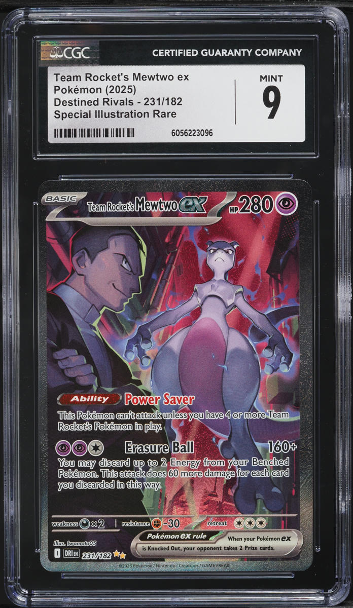 2025 Pokemon SV Destined Rivals SIR Team Rocket's Mewtwo ex #231 CGC 9 ...