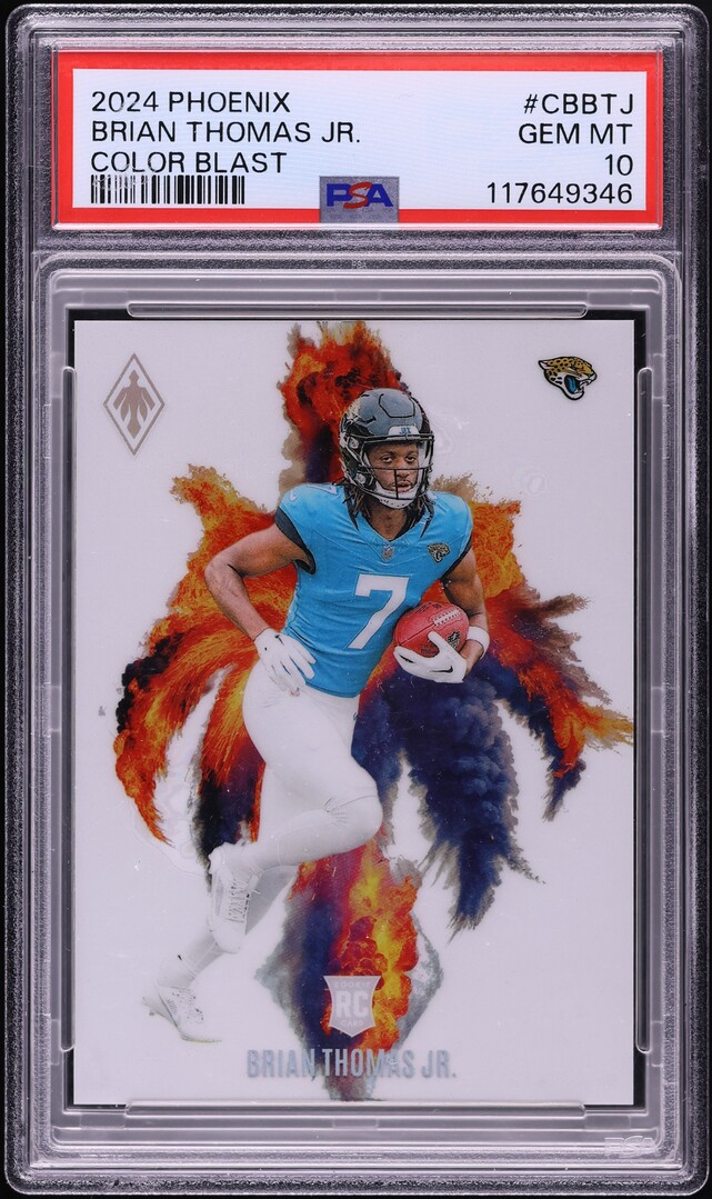 2024 Panini Phoenix Color Blast Brian Thomas Jr. ROOKIE #CB-BTJ PSA 10 ...