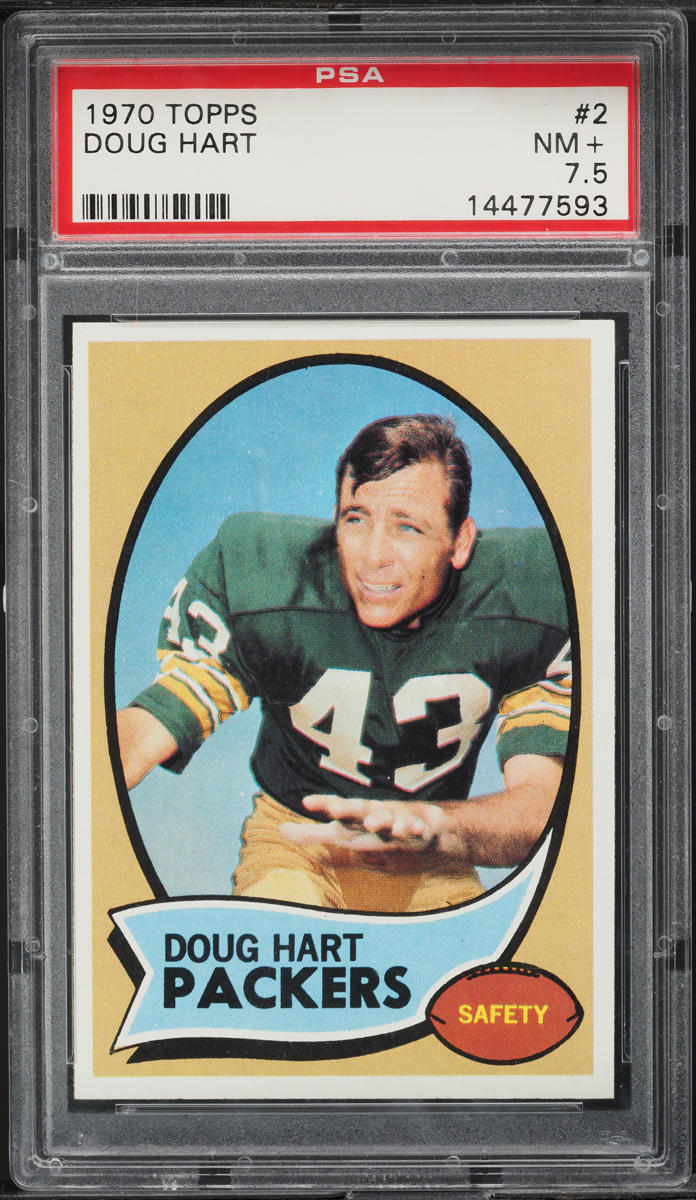 1970 Topps Football Doug Hart #2 PSA 7.5 NRMT+ on Fanatics Collect