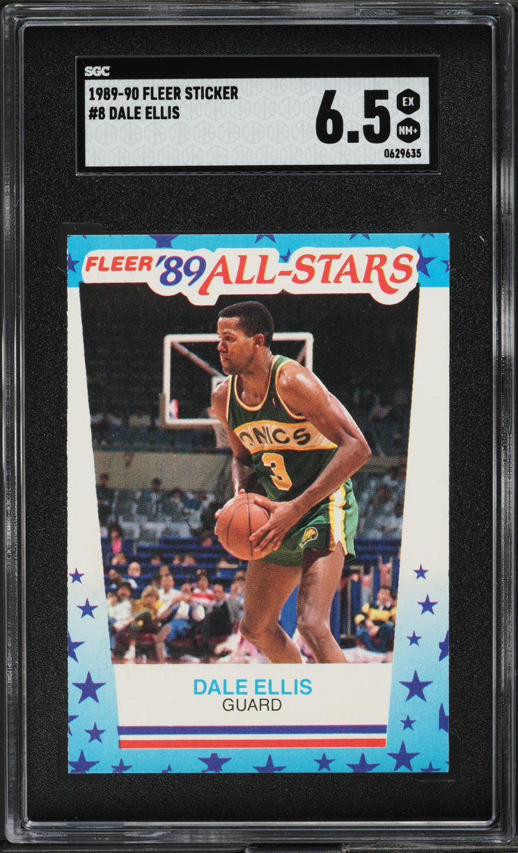 1989 Fleer Sticker Dale Ellis #8 SGC 6.5 EXMT+ on Fanatics Collect