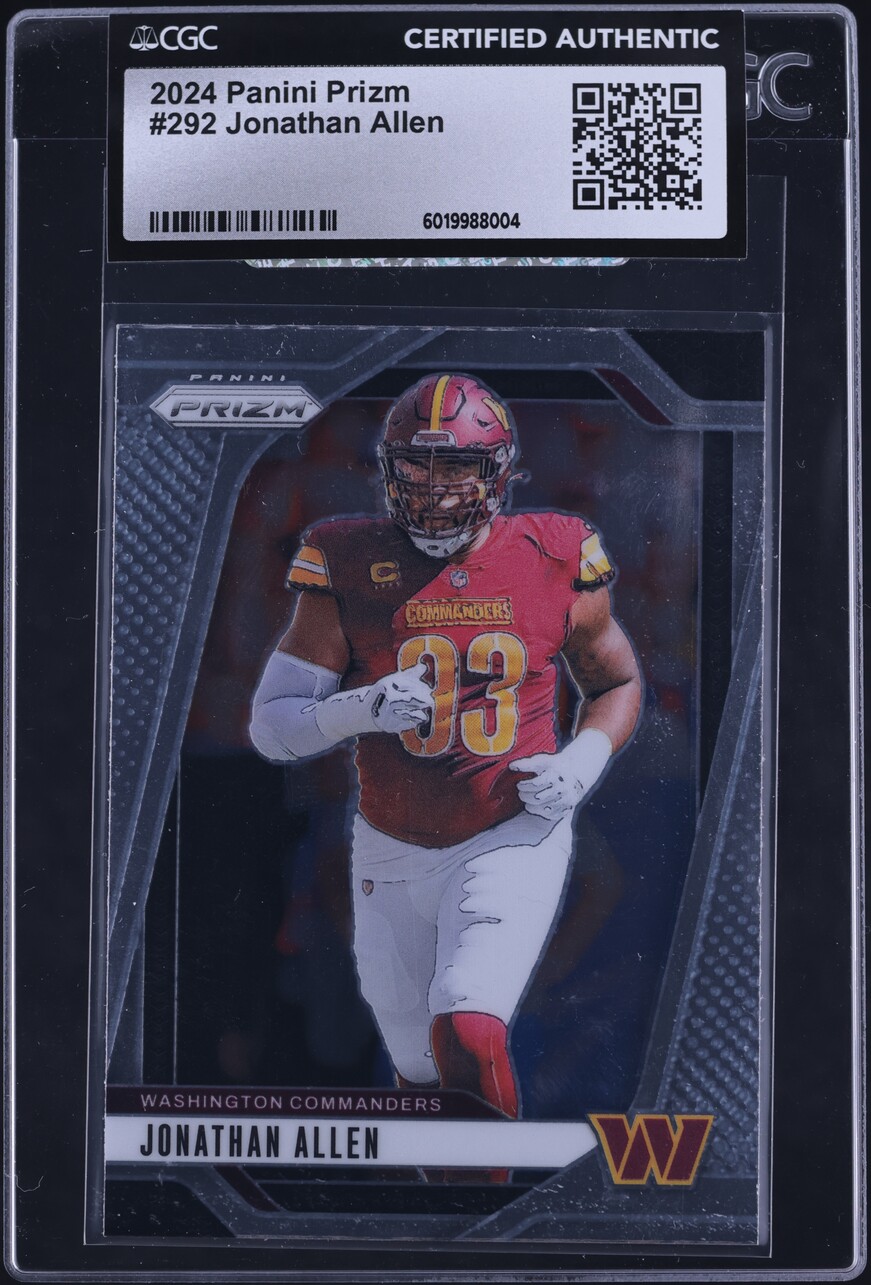 2024 Panini Prizm Jonathan Allen #292 CGC AUTH on Fanatics Collect