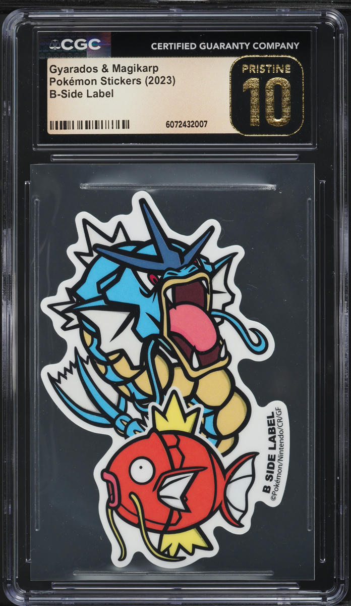 2023 Pokemon Japanese Stickers B-Side Label Gyarados & Magikarp CGC 10 ...