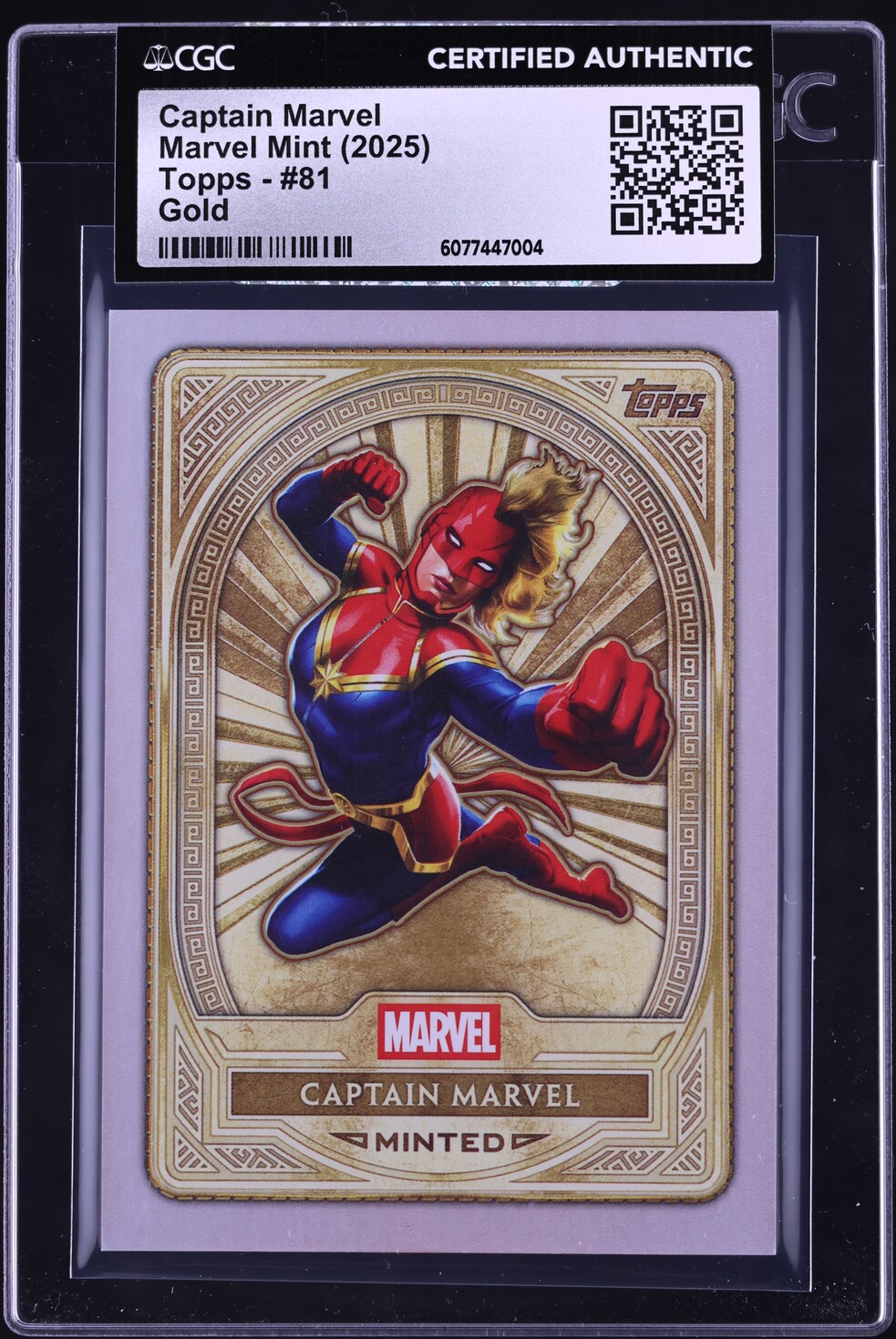 2025 Topps Marvel Mint Gold Captain Marvel #81 CGC AUTH on Fanatics Collect