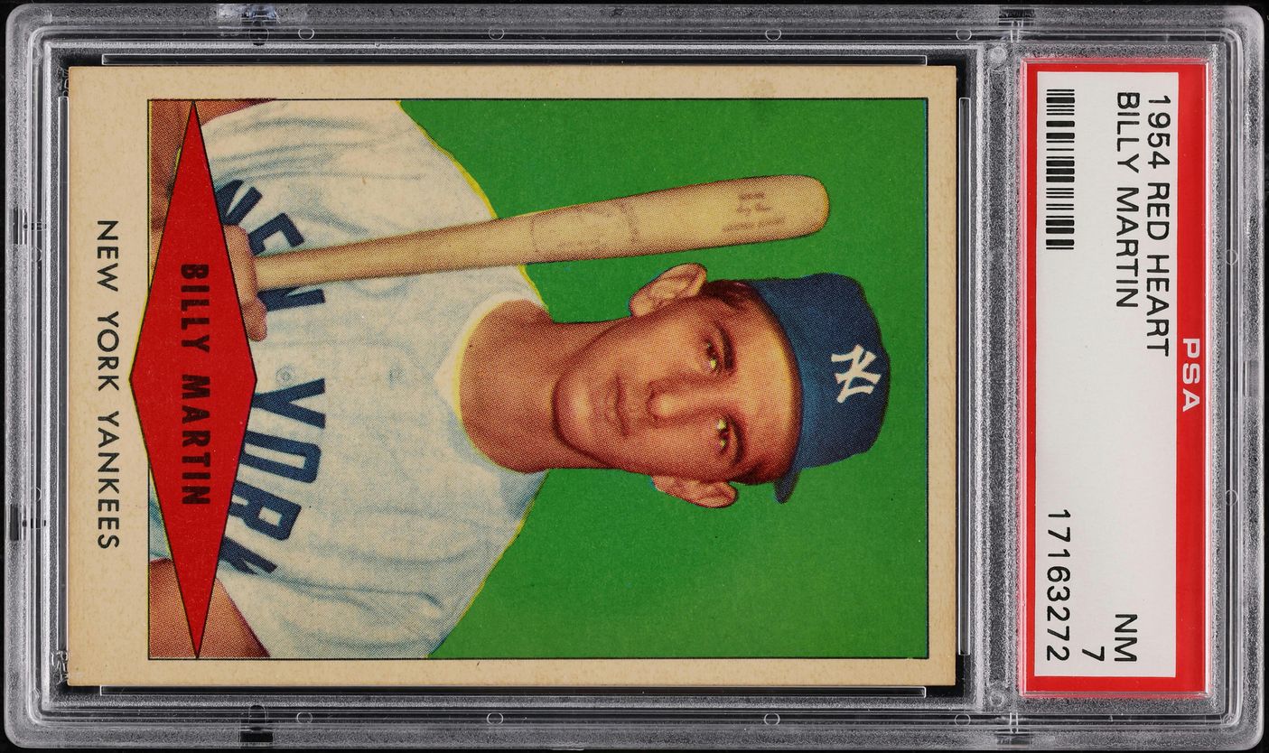 1954 Red Heart Billy Martin PSA 7 NRMT on Fanatics Collect