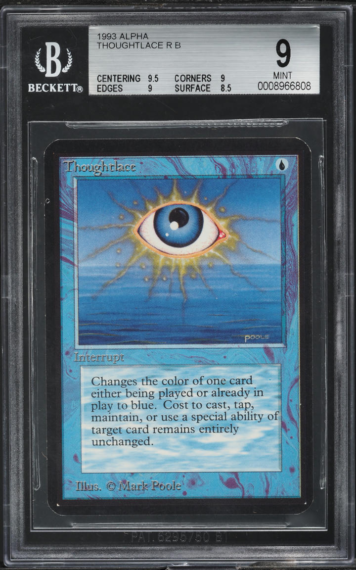 1993 Magic The Gathering MTG Alpha Thoughtlace BGS 9 MINT on Fanatics ...