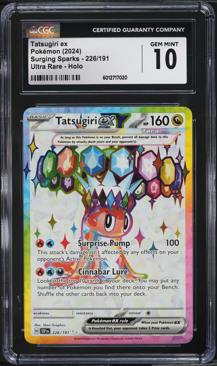 2024 Pokemon Scarlet & Violet Surging Sparks Holo Tatsugiri ex #226 CGC ...