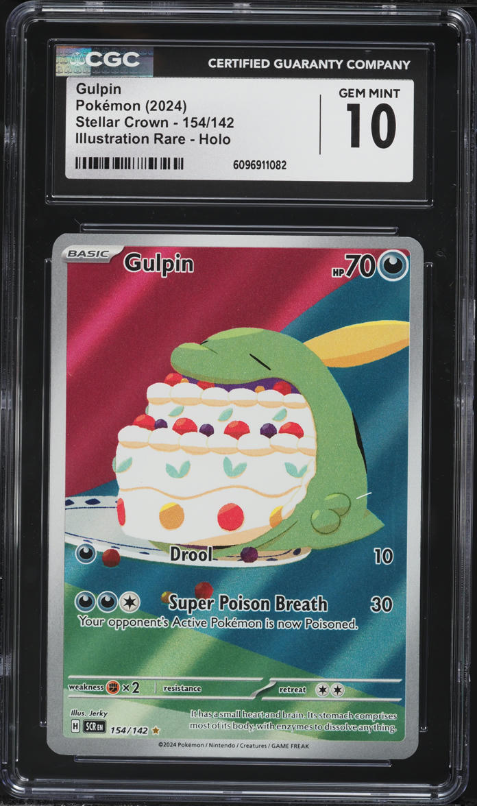 2024 Pokemon Scarlet & Violet Stellar Crown IR Gulpin #154 CGC 10 GEM ...