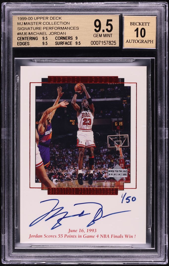 1999 Upper Deck MJ Master Performances Michael Jordan AUTO 1/50 #MJ6 ...