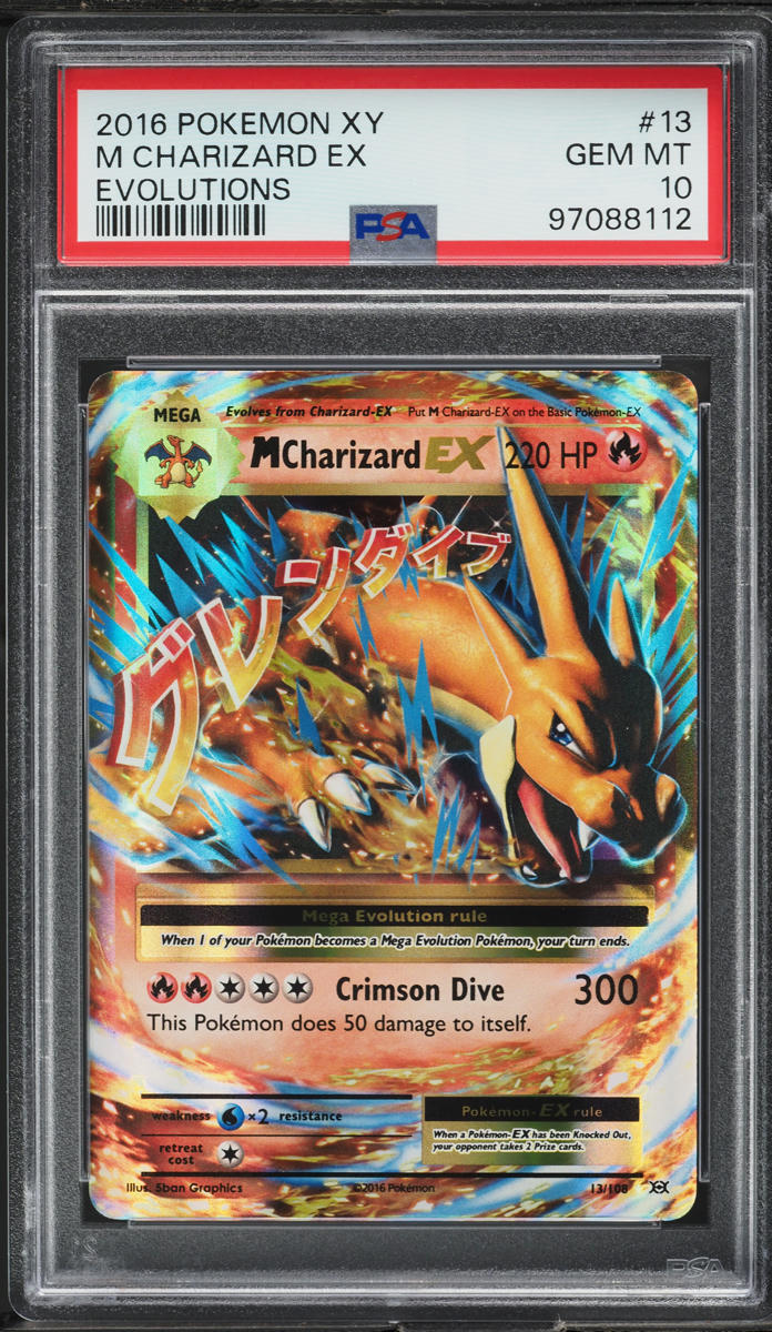 2016 Pokemon XY Evolutions Holo M Charizard EX #13 PSA 10 GEM MINT on ...
