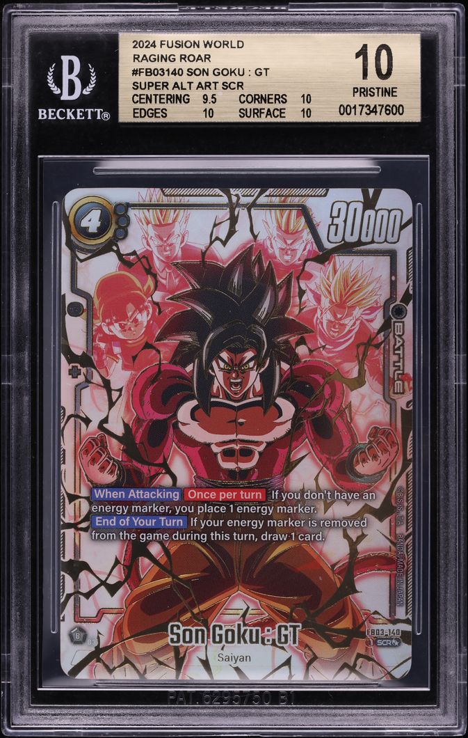 2024 Dragon Ball Super Fusion World Raging Roar Super Alt Art Son Goku GT BGS 10 on Fanatics Collect