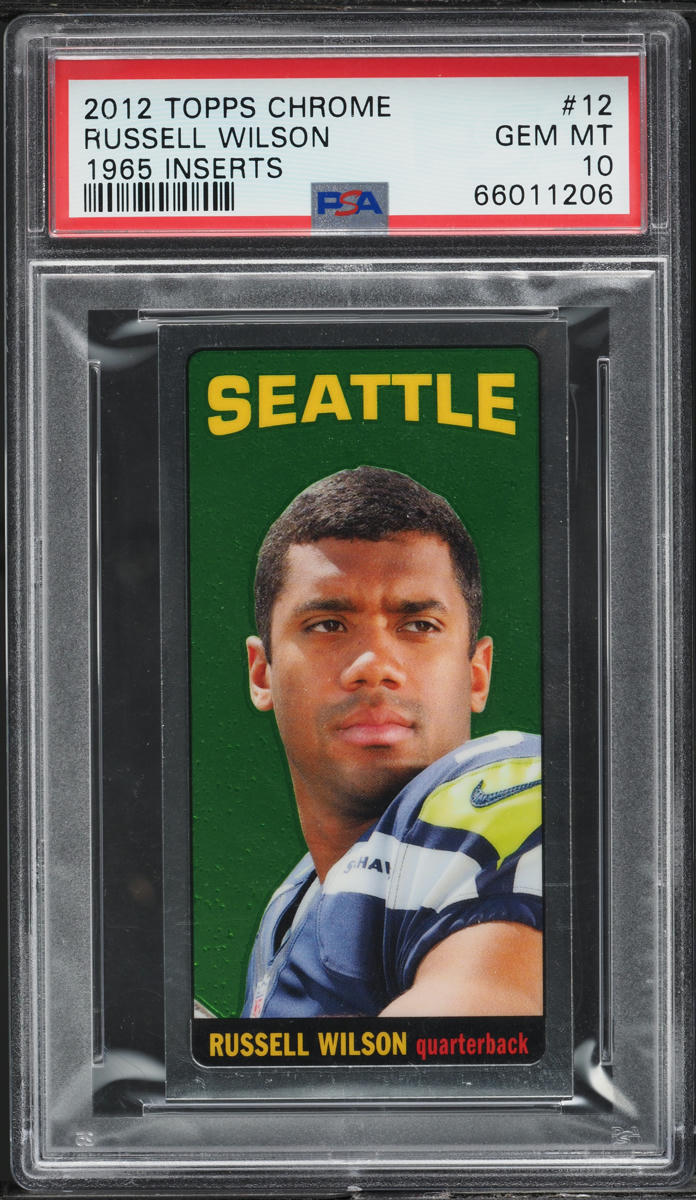 2012 Topps Chrome '65 Inserts Russell Wilson ROOKIE #12 PSA 10 GEM MINT ...