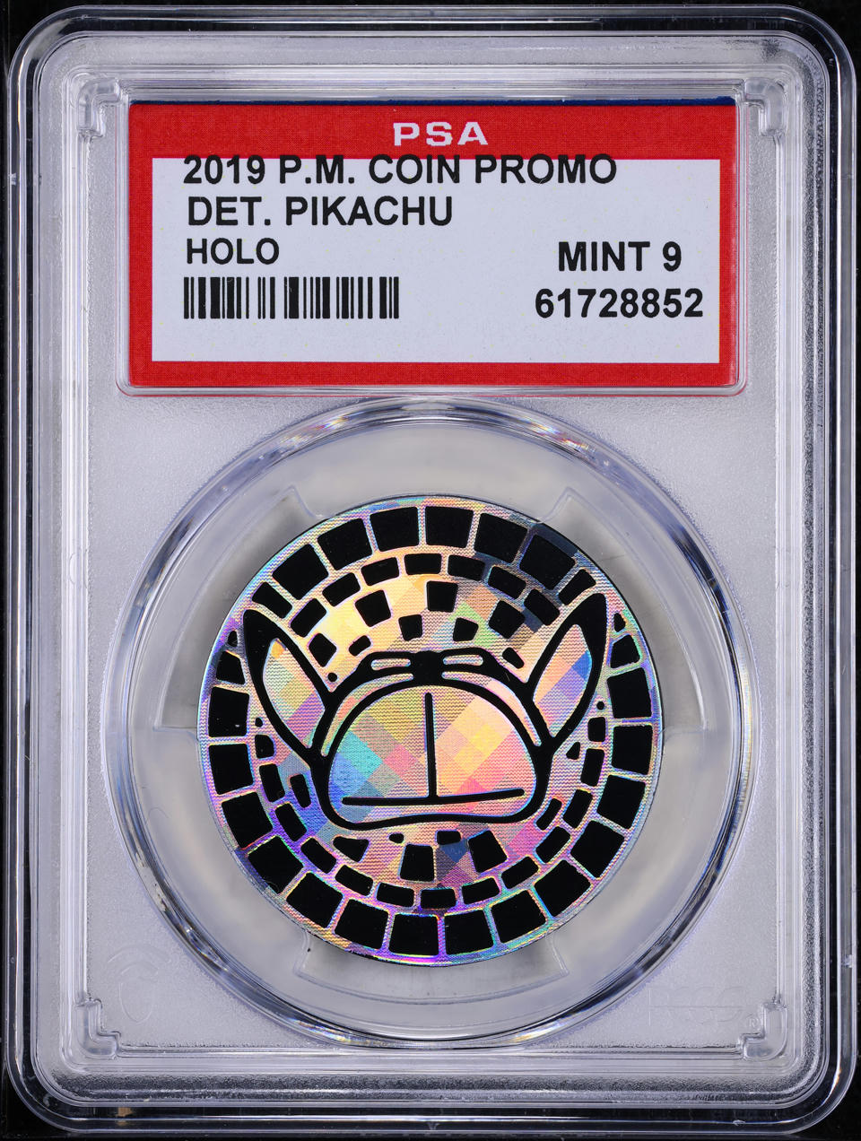 2019 Pokemon Coin Promo Holo Detective Pikachu PSA 9 MINT on Fanatics ...