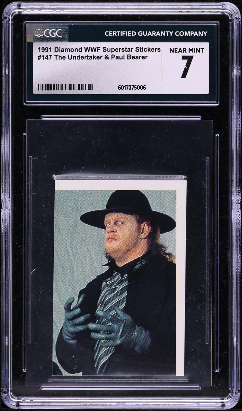 1991 Diamond WWF Superstar Stickers The Undertaker & Paul Bearer #147 ...