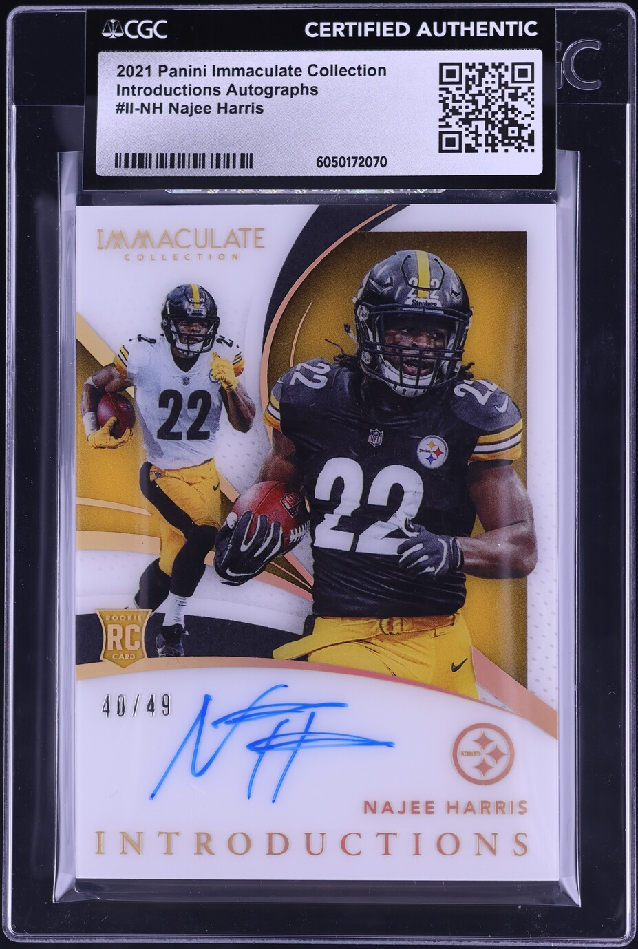 2021 Immaculate Collection Introductions Najee Harris ROOKIE AUTO /49 ...