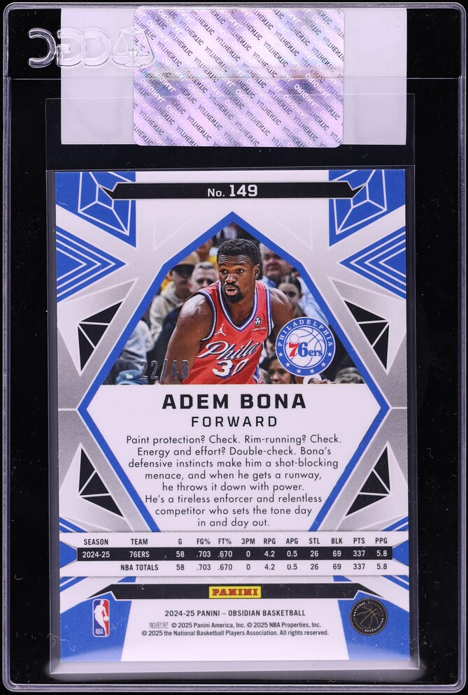 2024 Panini Obsidian Electric Etch Pink Flood Adem Bona ROOKIE /49 #149 ...