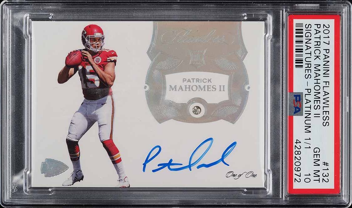 2017 Panini Flawless Diamond Gems Patrick Mahomes RC ROOKIE AUTO 1/1 ...