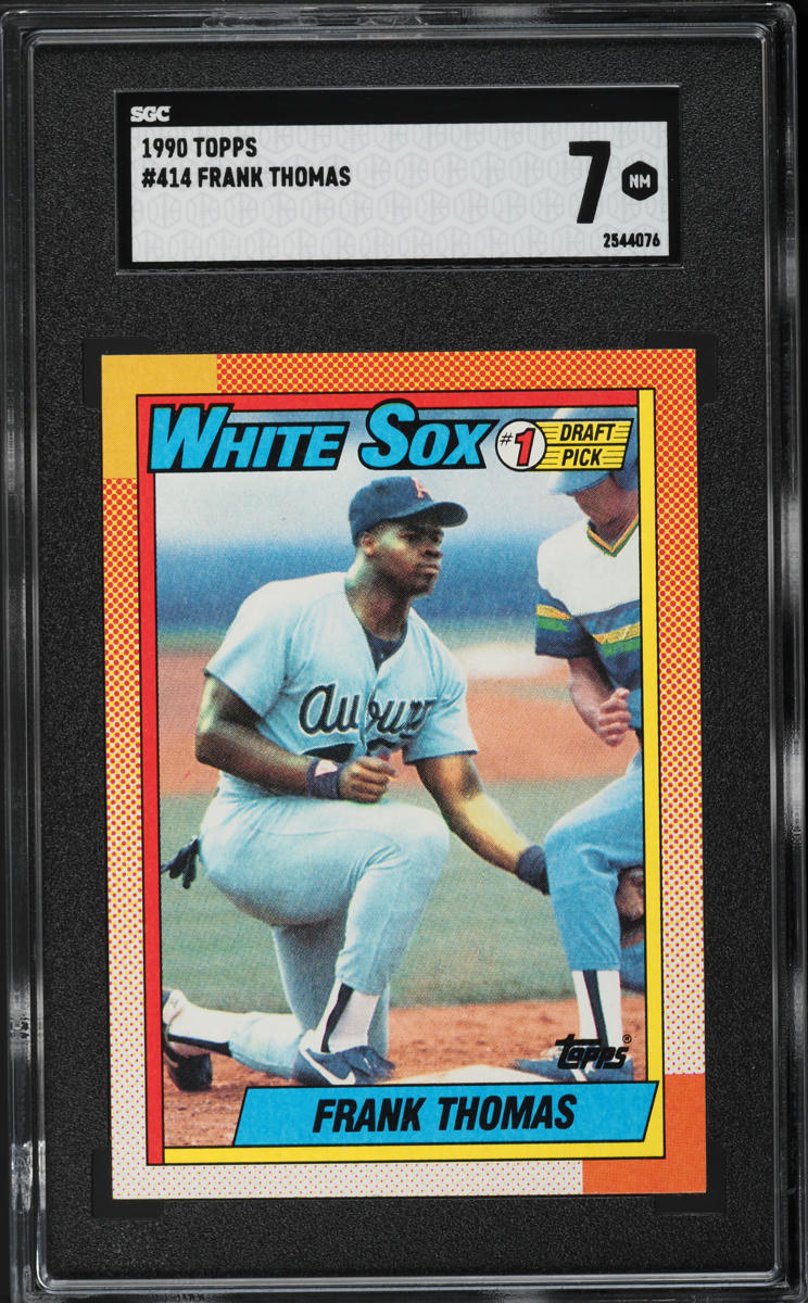 1990 Topps Frank Thomas ROOKIE #414 SGC 7 NRMT on Fanatics Collect