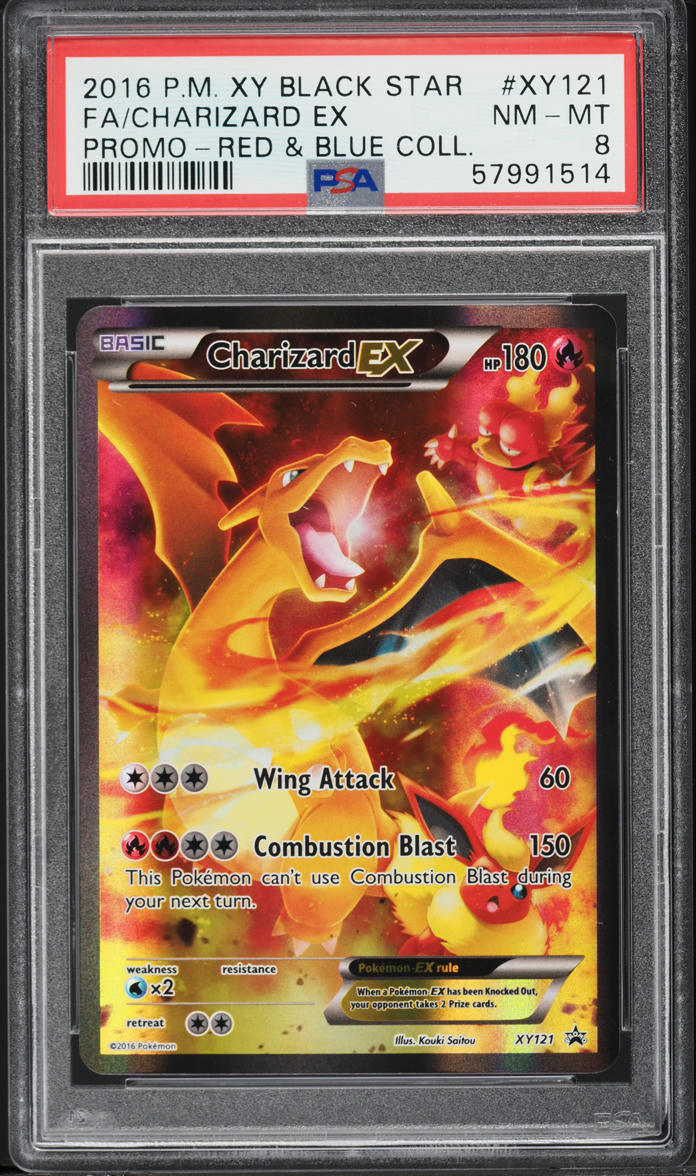 2016 Pokemon XY Promo Red & Blue Collection Full Art Charizard EX # ...
