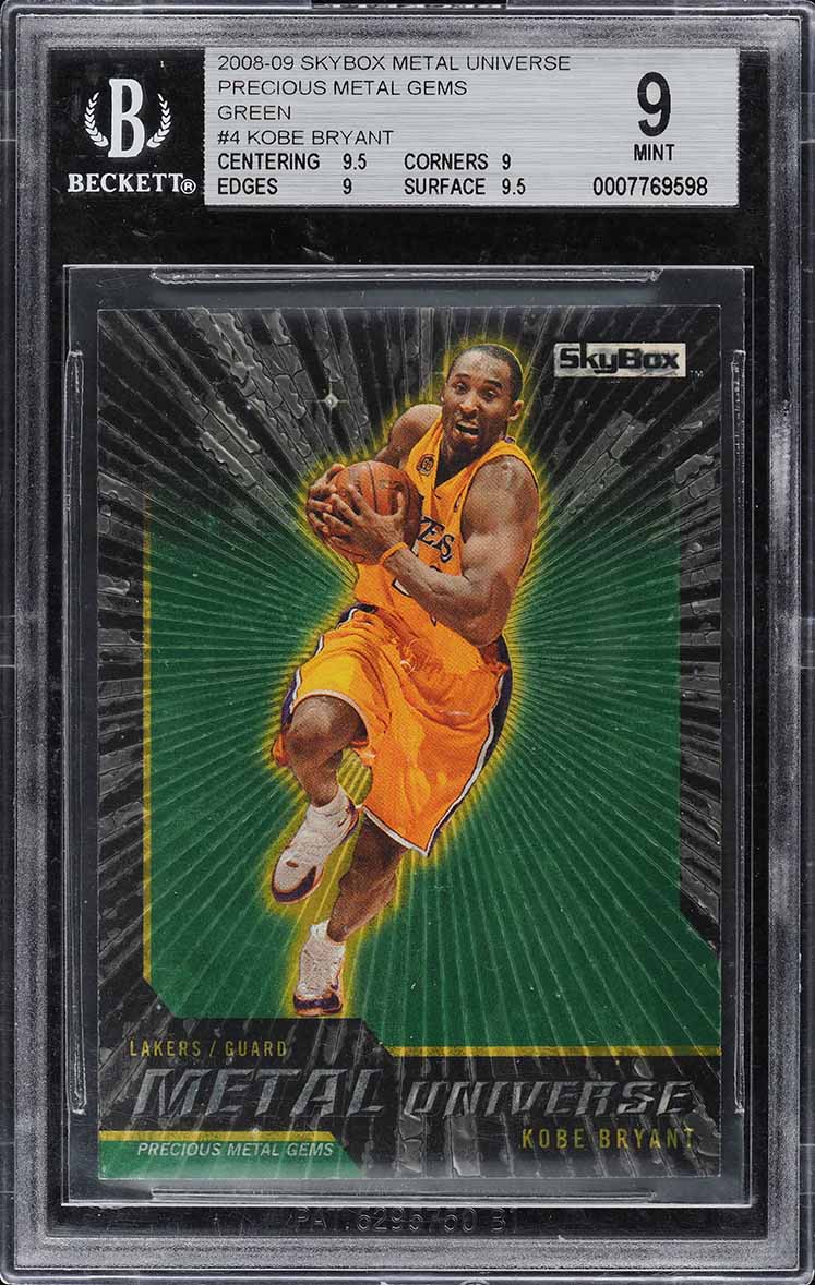 2008 Metal Universe Precious Metal Gems PMG Green Kobe Bryant /10 #4 ...