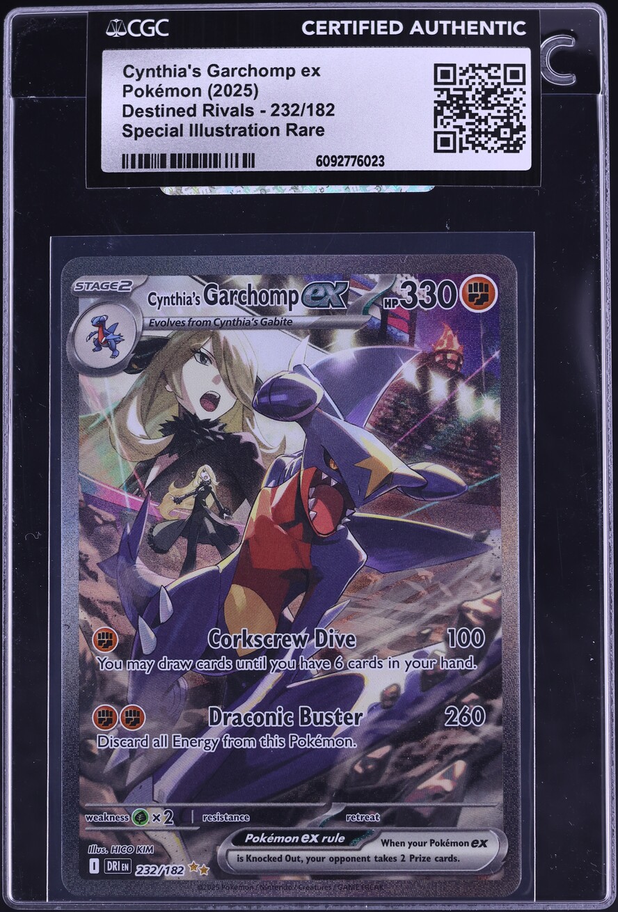 2025 Pokemon Scarlet & Violet Destined Rivals SIR Cynthia's Garchomp ex #232 CGC AUTH on ...