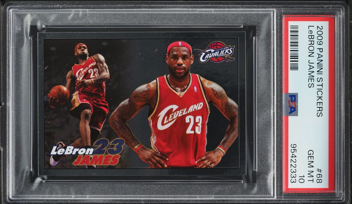 2009 Panini Stickers LeBron James #68 PSA 10 GEM MINT on Fanatics Collect
