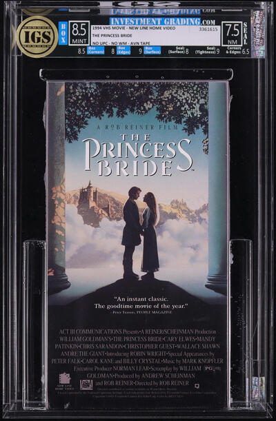 The Princess Bride (VHS) IGS 8.5 Box 7.5 Seal on Fanatics Collect
