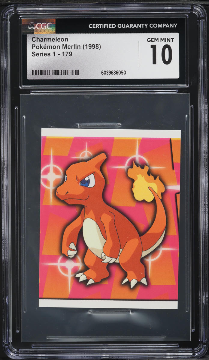 1998 Pokemon Merlin Stickers Series 1 Charmeleon #179 CGC 10 GEM MINT ...