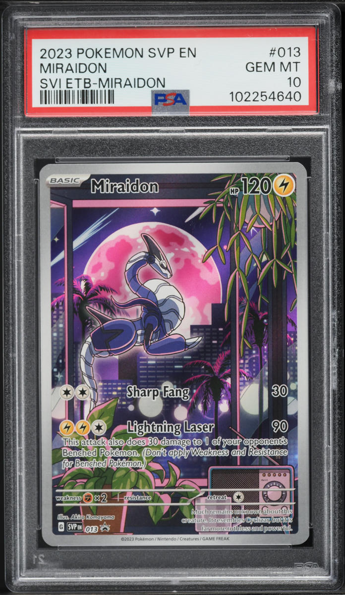 2023 Pokemon Scarlet & Violet Promo ETB Full Art Miraidon #13 PSA 10 ...