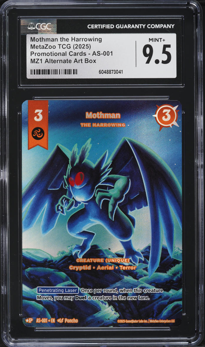 2025 MetaZoo TCG Promo MZ1 Alternate Art Box Mothman The Harrowing CGC ...