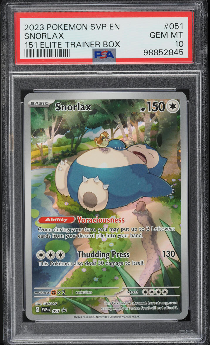 2023 Pokemon SV 151 Black Star Promo ETB Snorlax #51 PSA 10 GEM MINT on ...