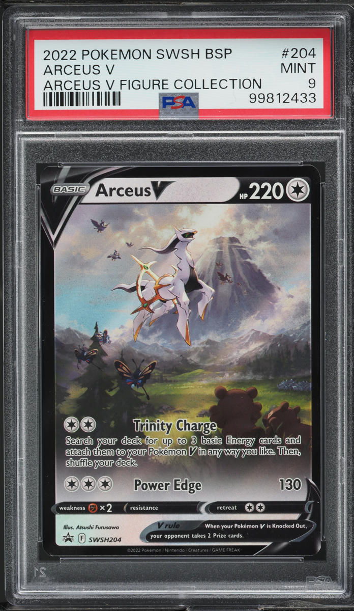 2022 Pokemon Sword & Shield Black Star Promo Arceus V #204 PSA 9 MINT ...