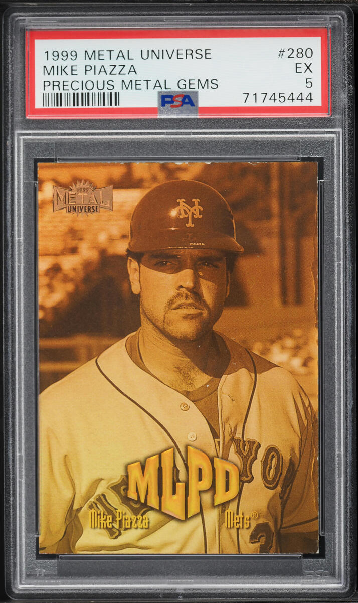 1999 Metal Universe Precious Metal Gems PMG Mike Piazza /50 #280 PSA 5 ...