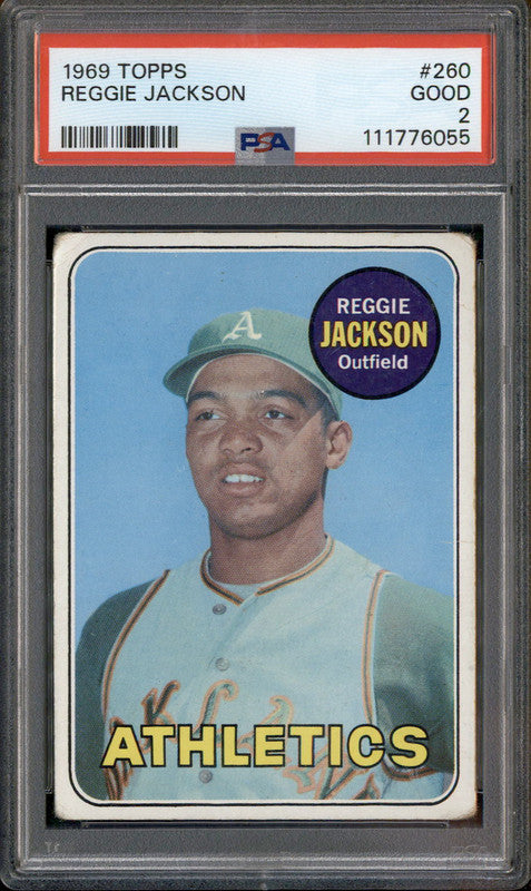 1969 Topps #260 Reggie Jackson RC Rookie PSA 2 on Fanatics Collect