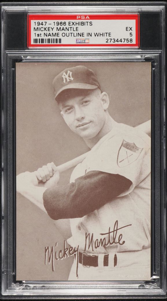 1947-66 Exhibits Mickey Mantle PORTRAIT PSA 5 EX on Fanatics Collect