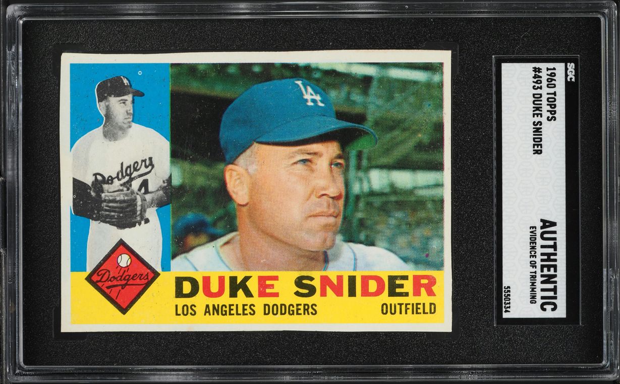 1960 Topps Duke Snider #493 SGC AUTH on Fanatics Collect