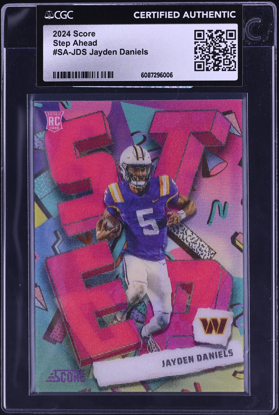 2024 Score Step Ahead Jayden Daniels ROOKIE #SA-JDS CGC AUTH on ...