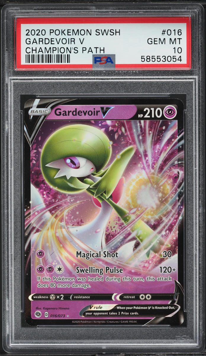2020 Pokemon Sword & Shield Champion's Path Gardevoir V #16 PSA 10 GEM ...