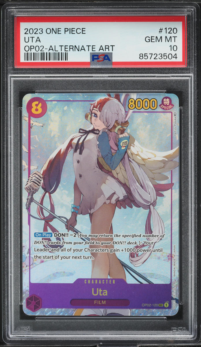 2023 One Piece Paramount War Alt Art Uta #OP02-120 PSA 10 GEM MINT on Fanatics Collect