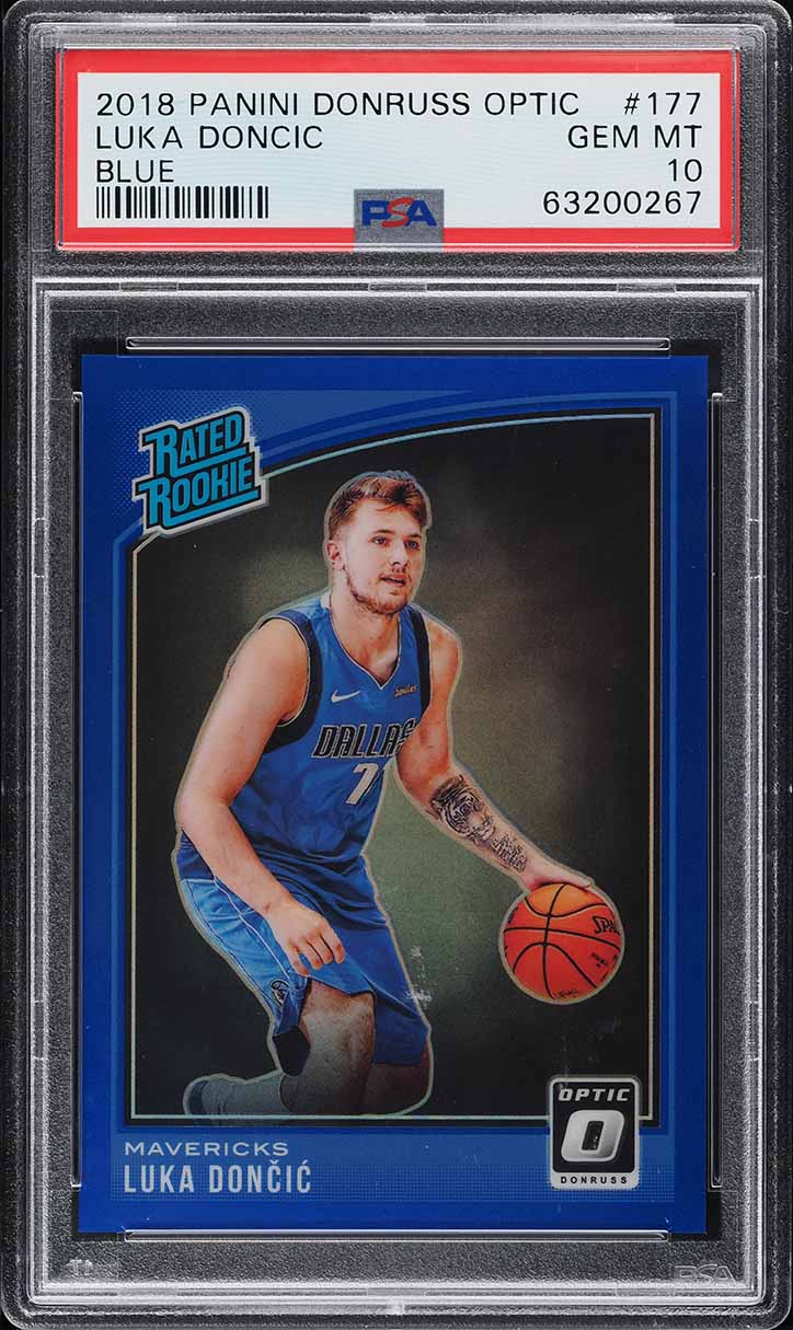 2018 Donruss Optic Blue Luka Doncic ROOKIE /49 #177 PSA 10 GEM MINT on ...