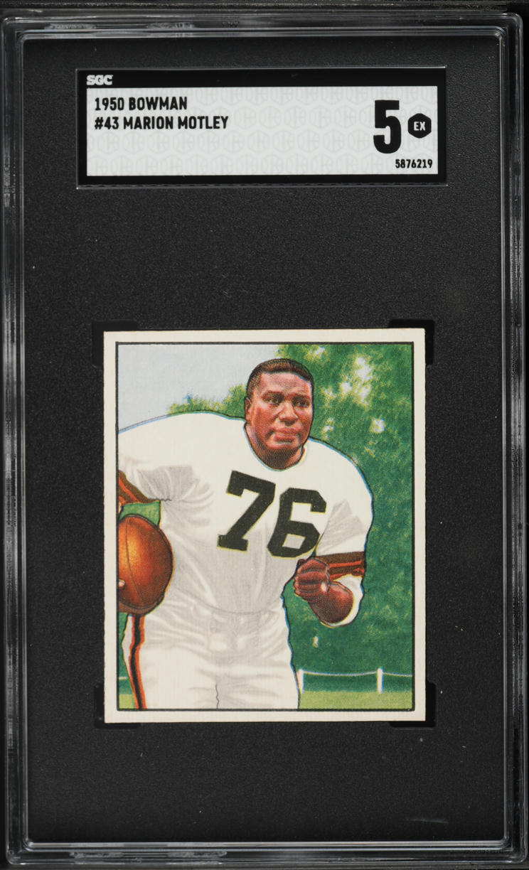 1950 Bowman Football Marion Motley ROOKIE #43 SGC 5 EX on Fanatics Collect