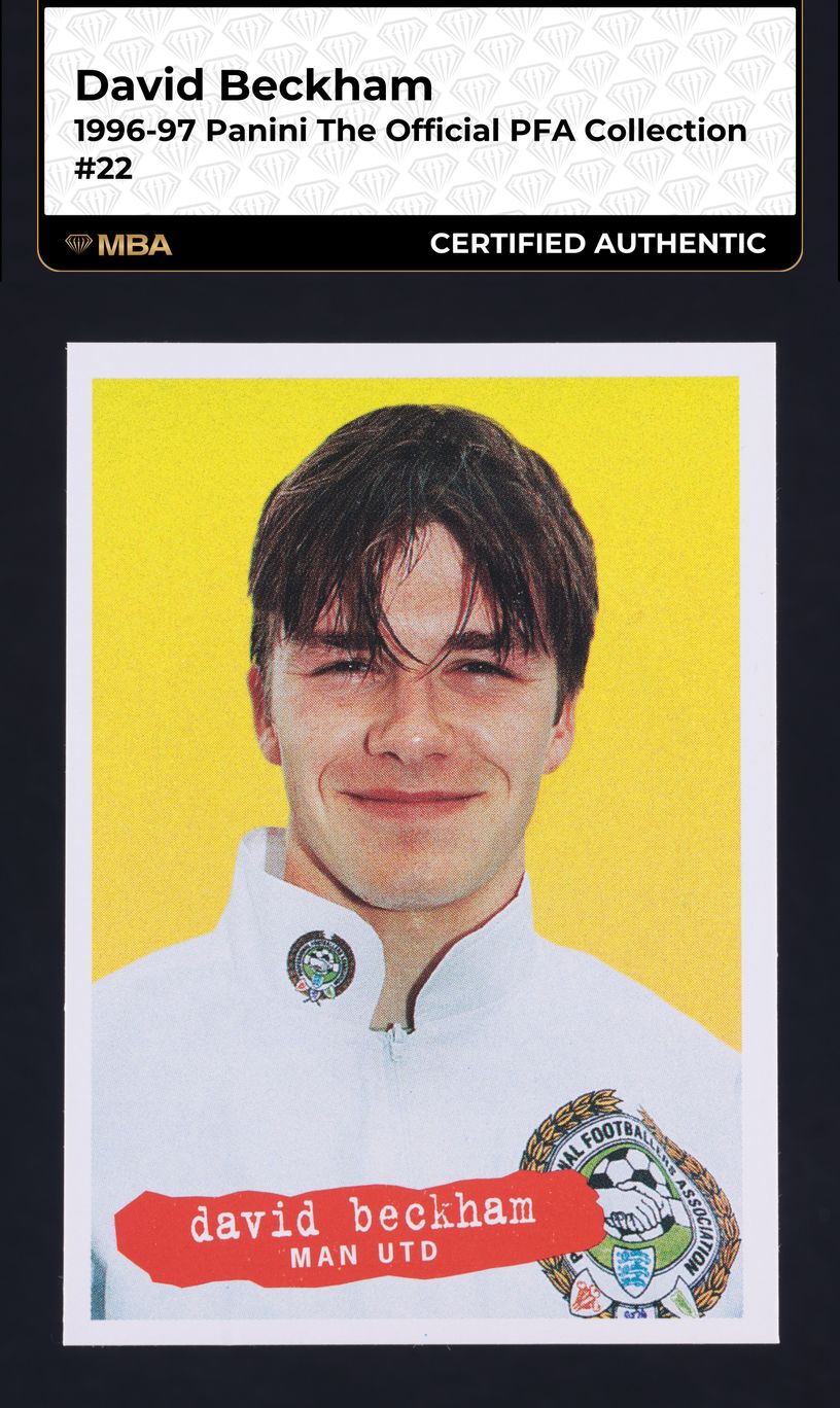 1996 Panini The Official PFA Collection David Beckham ROOKIE #22 MBA ...