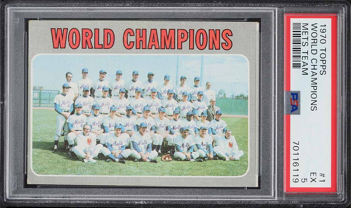 1970 Topps World Champions METS TEAM #1 PSA 5 EX on Fanatics Collect