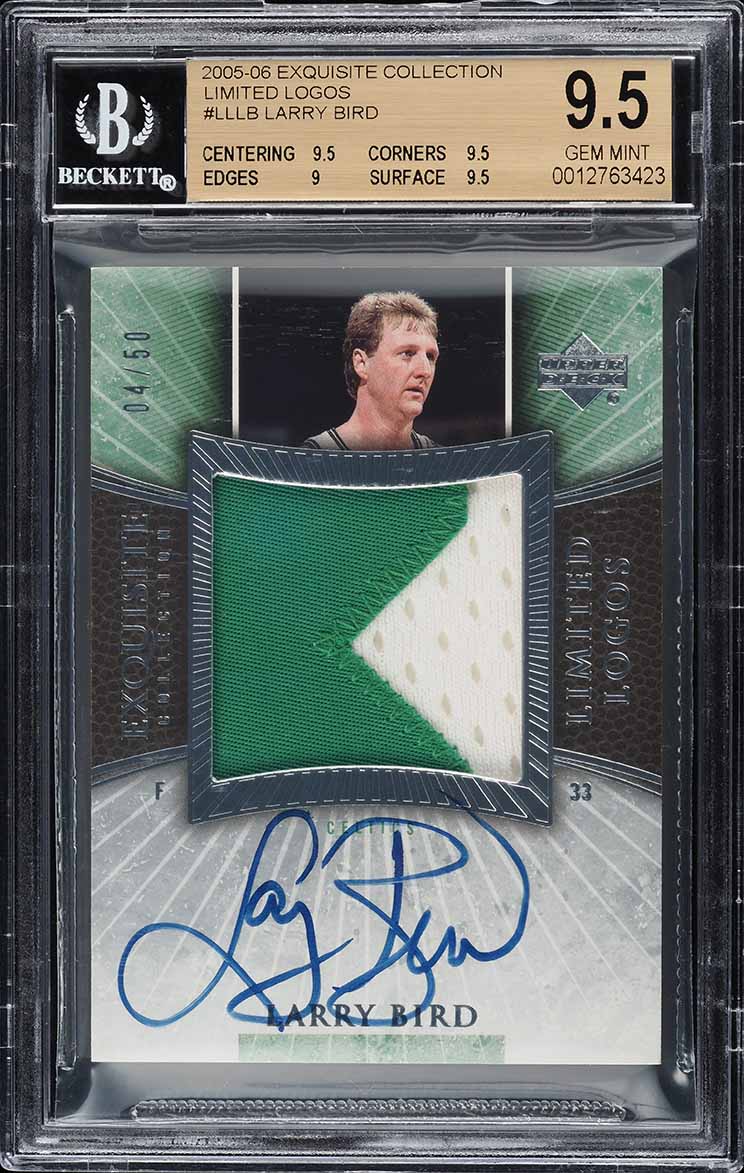 2005 Exquisite Collection Limited Logos Larry Bird PATCH AUTO /50 #LL ...