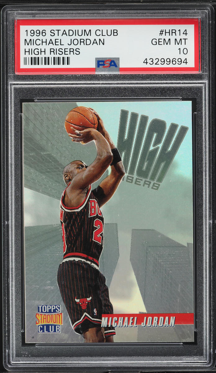 1996 Stadium Club High Risers Michael Jordan #HR14 PSA 10 GEM MINT on ...