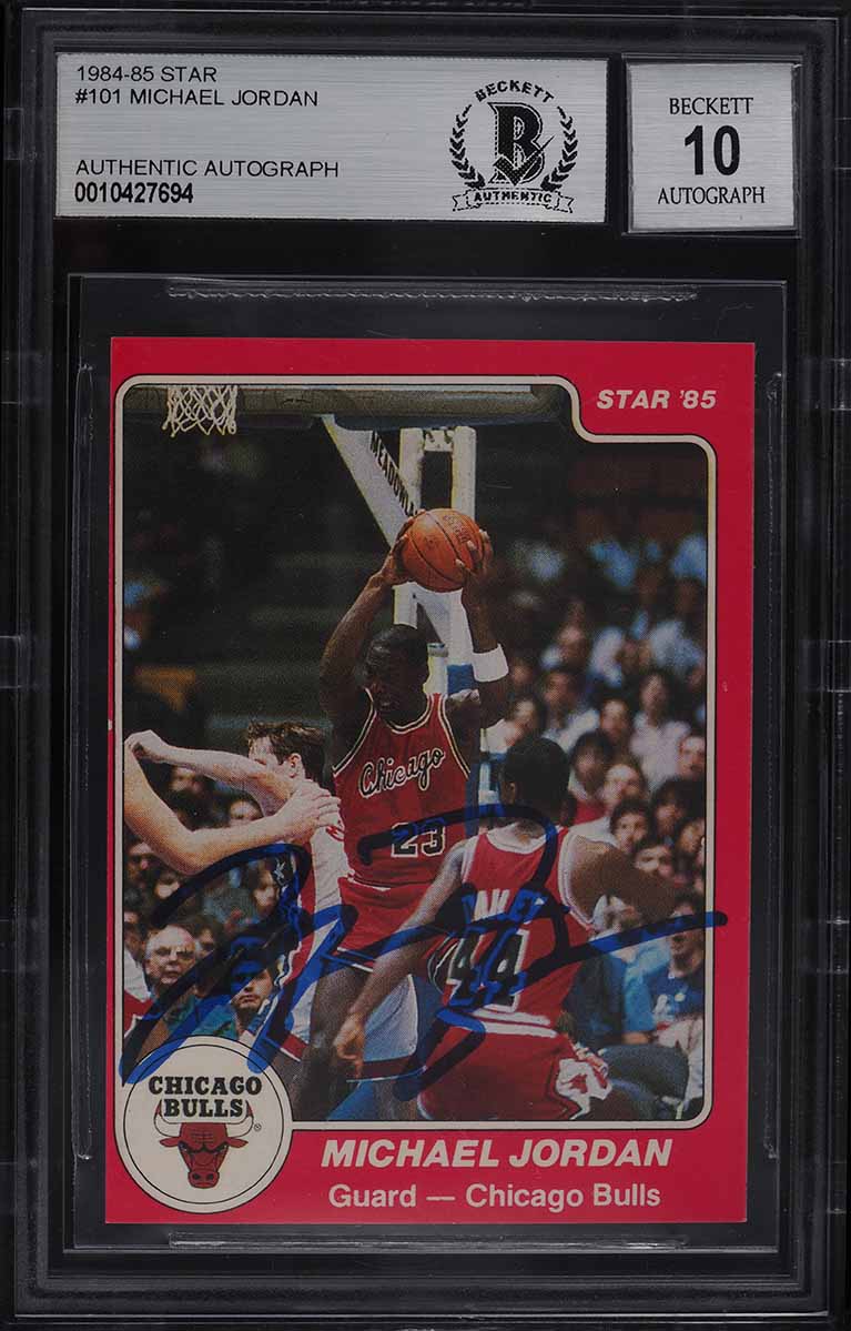 1984-85 Star Basketball Michael Jordan ROOKIE RC AUTO #101 BGS AUTH on ...