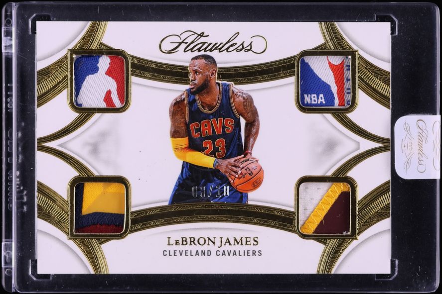 2024 Panini Flawless Quad Gold LeBron James LOGOMAN TAG PATCH /10 #QP ...