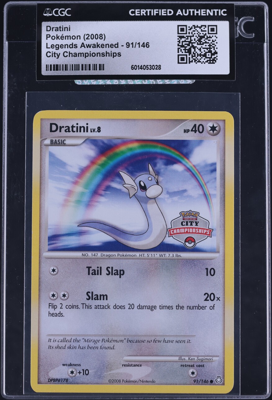 2008 Pokemon DP Legends Awakened City Championships Dratini #91 CGC ...